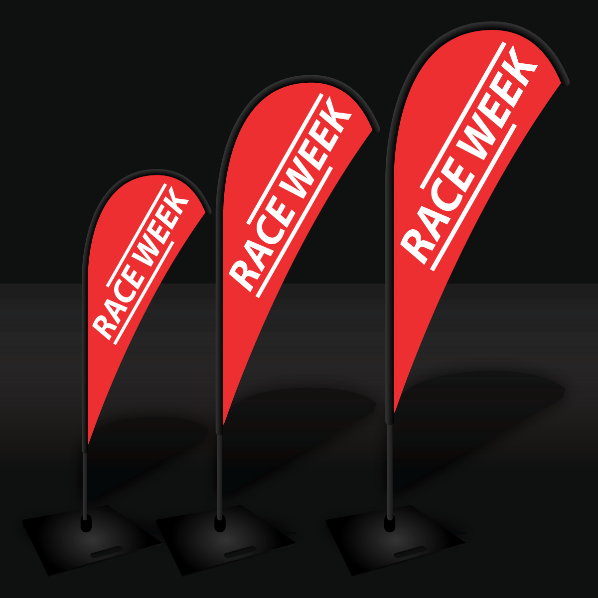 Teardrop Flags – Magnet Race Numbers