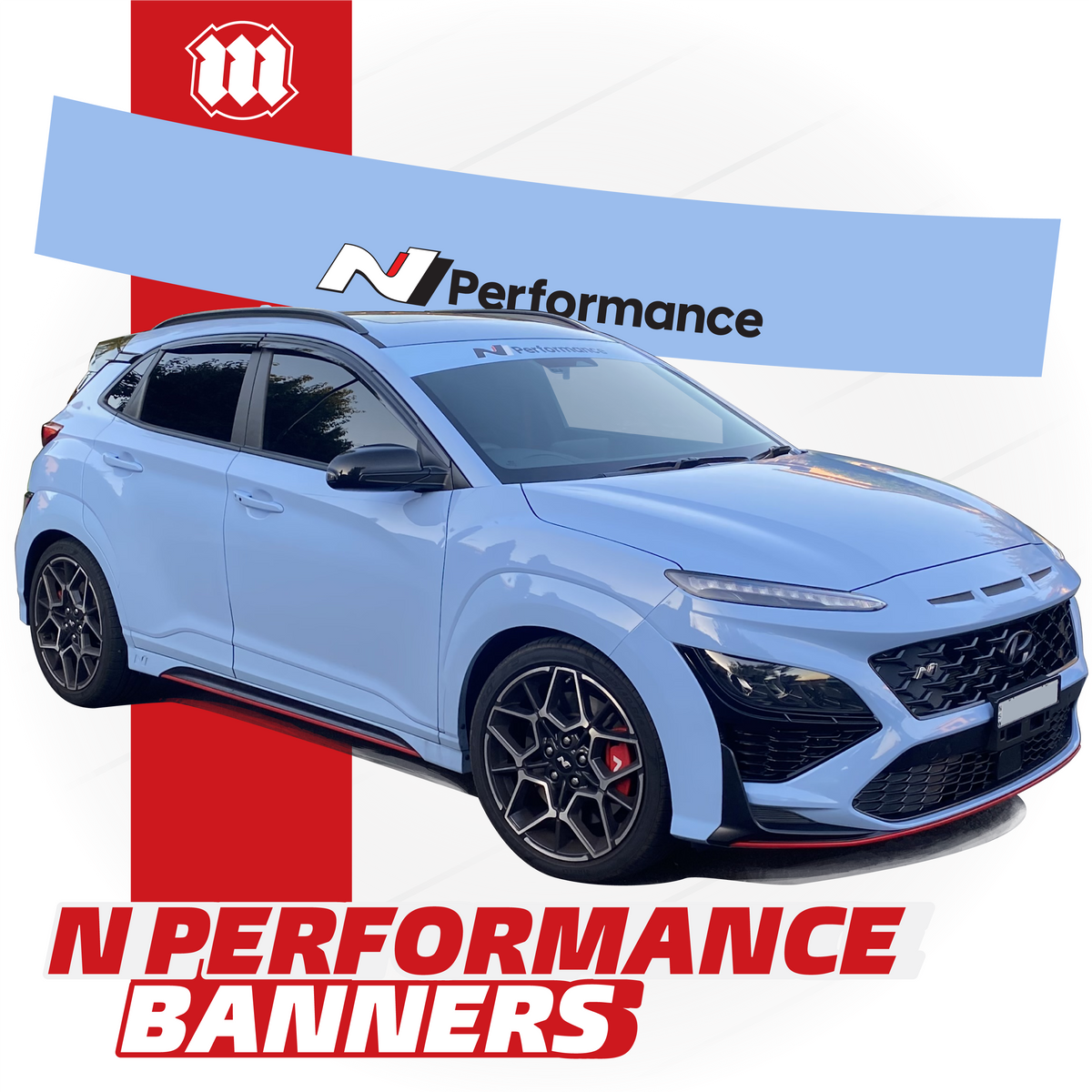 N Performance Windscreen Banner – Magnet Race Numbers