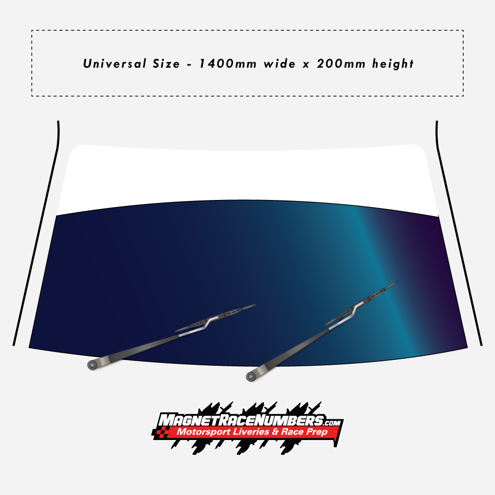 Colored Windscreen Sunstrip Banner Vinyl – Magnet Race Numbers
