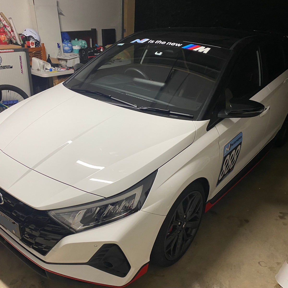 "N is the new M" N Performance Windscreen Banner – Magnet Race Numbers