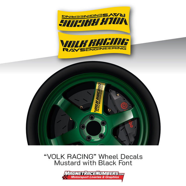 Volk Racing Rays TE37 Wheel Decals - 18" – Magnet Race Numbers